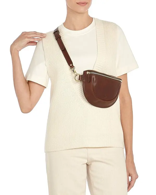 Il Bisonte Oliveta Leather Belt Bag - Coffee
