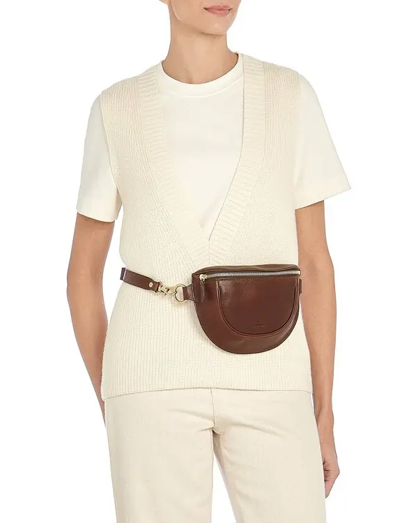 Il Bisonte Oliveta Leather Belt Bag - Coffee