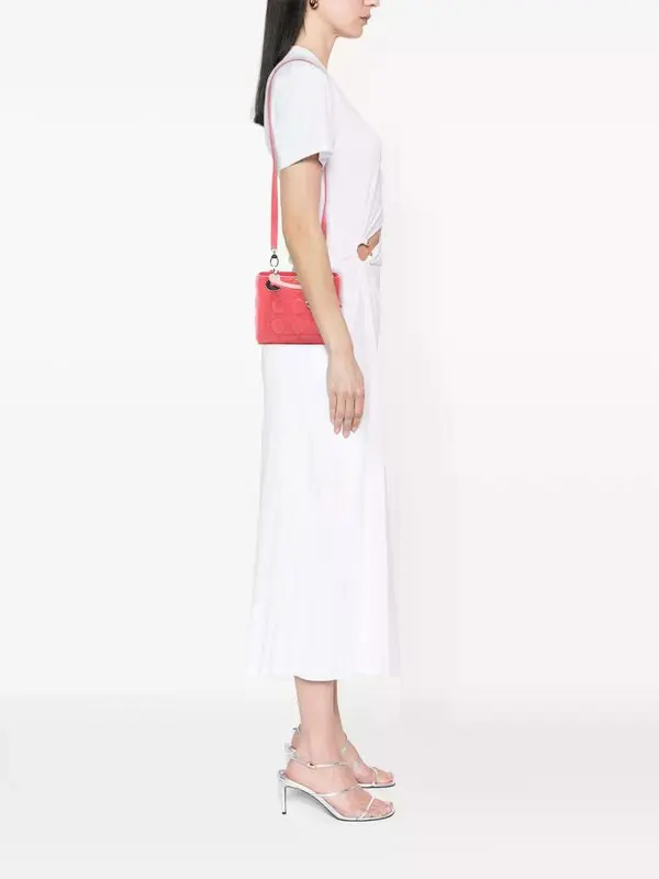 Dior Mini Lambskin Cannage Lady Satchel - Pink