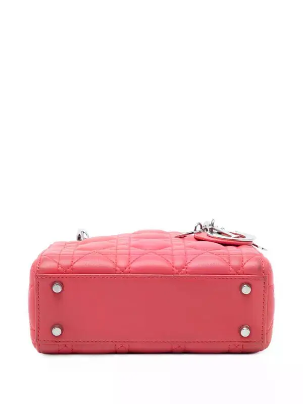 Dior Mini Lambskin Cannage Lady Satchel - Pink