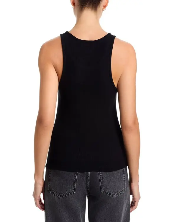 FRAME Ritz Rib Tank Top - Black