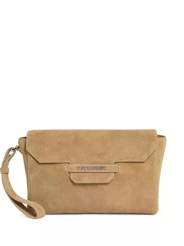 Dsquared2 Twin Top-handle Clutch Bag - Neutrals