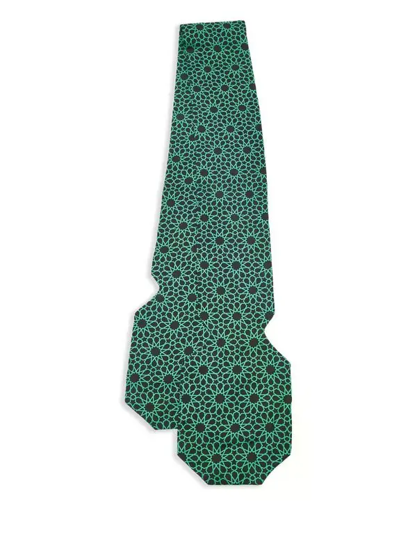 Marni Printed Silk Tie - Green