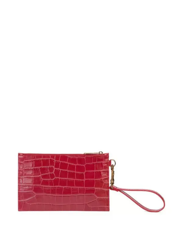 Roberto Cavalli Croc-effect Wristlet Clutch - Red