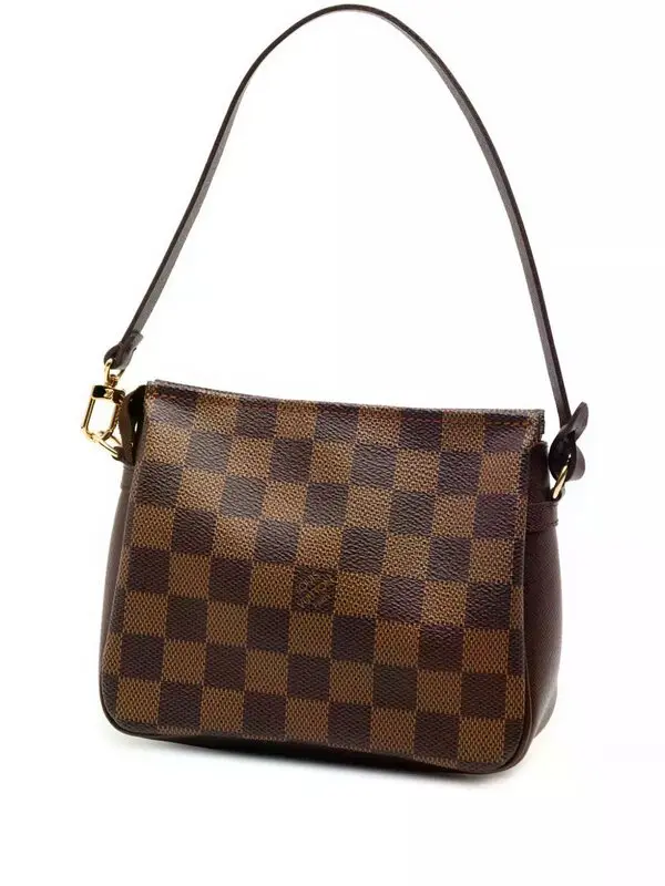 LOUIS VUITTON Damier Ebene Trousse Pochette Handbag - Brown