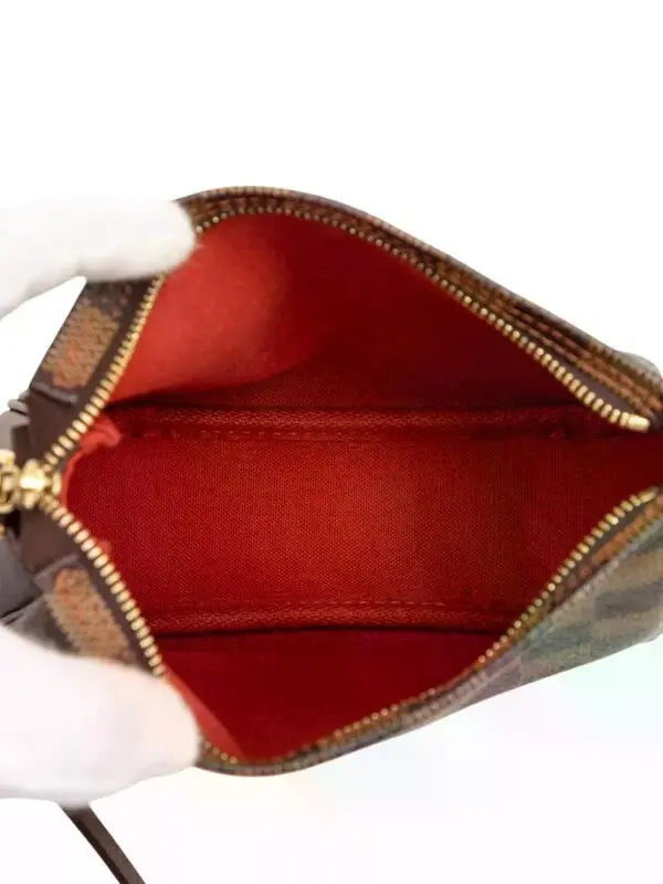 LOUIS VUITTON Damier Ebene Trousse Pochette Handbag - Brown