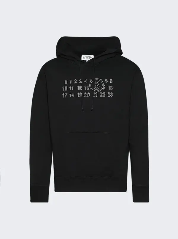 MAISON MARGIELA Cotton Sweatshirt With Numeric Logo - Black