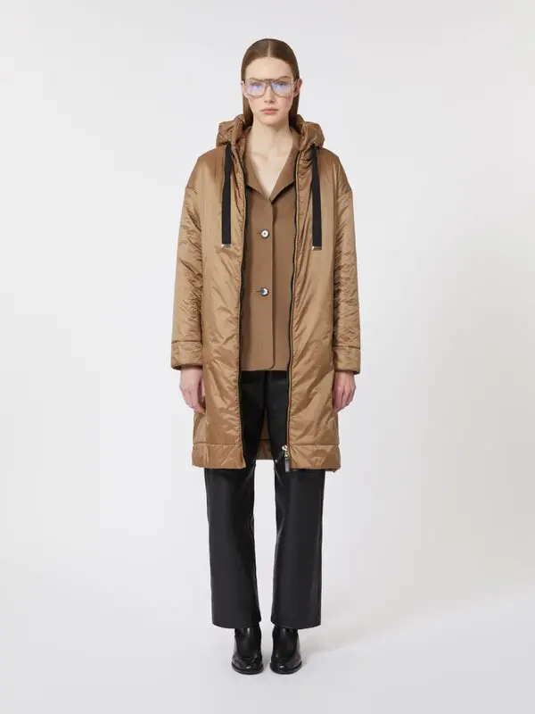Max Mara Water-repellent Canvas Padded Parka - Camel