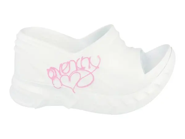Givenchy Marshmallow Wedge Slides - White Pink