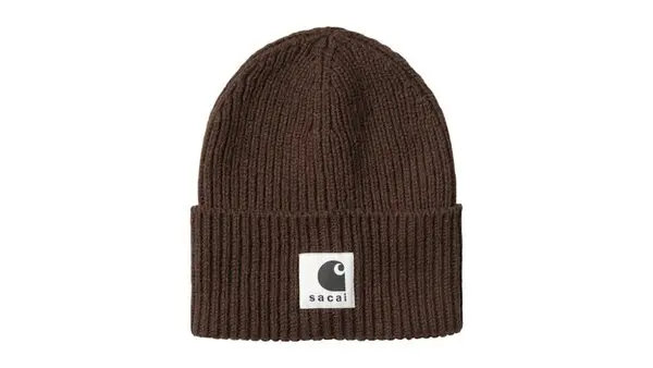 Carhartt Wip X Sacai Wool Knit Beanie - Sacai Dark Beige