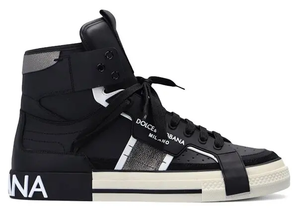 Dolce & Gabbana Custom 2.zero High Top Sneakers - Black
