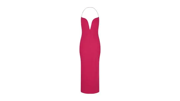 Givenchy Plunging Halter Midi Dress