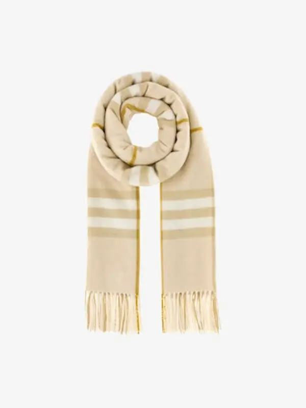 Burberry Mu Washed Giant Check Scarf - White Denim