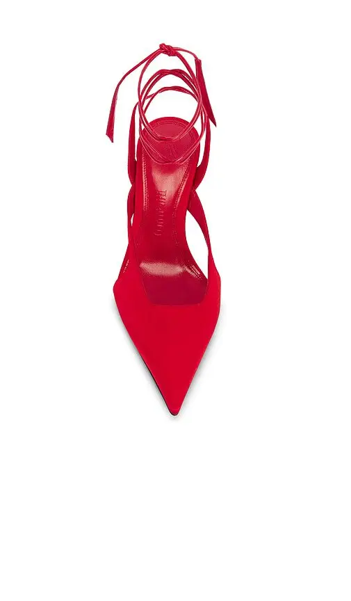Attico Diane Slingback Heels With Tie-fastening Ankle Strap - Red