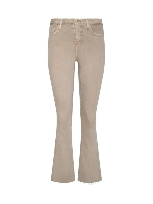 L'Agence Kendra Cropped Flare Jean - Biscuit