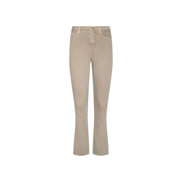 L'AGENCE Kendra Cropped Flare Jean - Biscuit