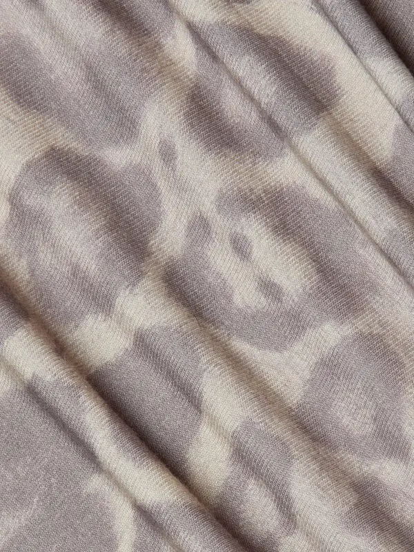 L'Agence Paityn Shirred Dress - Grey Multi Patch Leopard