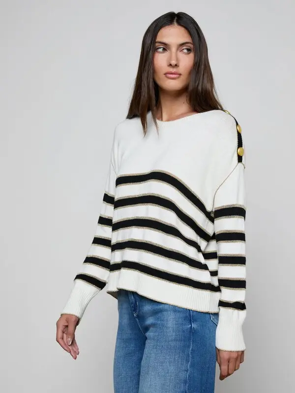 L'Agence Bishop Striped Sweater