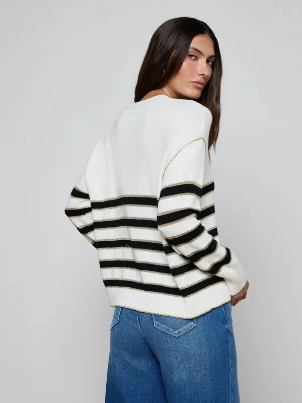 L'Agence Bishop Striped Sweater