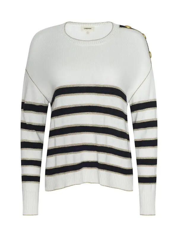 L'Agence Bishop Striped Sweater