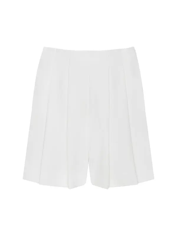 L'Agence Naamah Pleated Short - Ivory