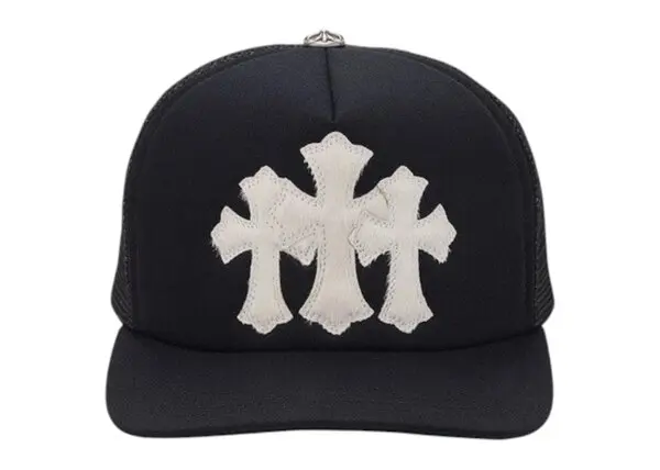 Chrome Hearts Cemetery Cross Trucker Hat - Black