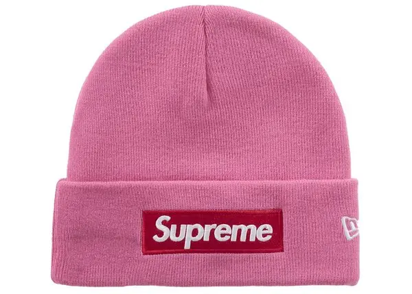 Supreme New Era Box Logo Beanie - Magenta