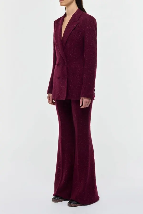 Gabriela Hearst Rhein Flare Pants - Bordeaux