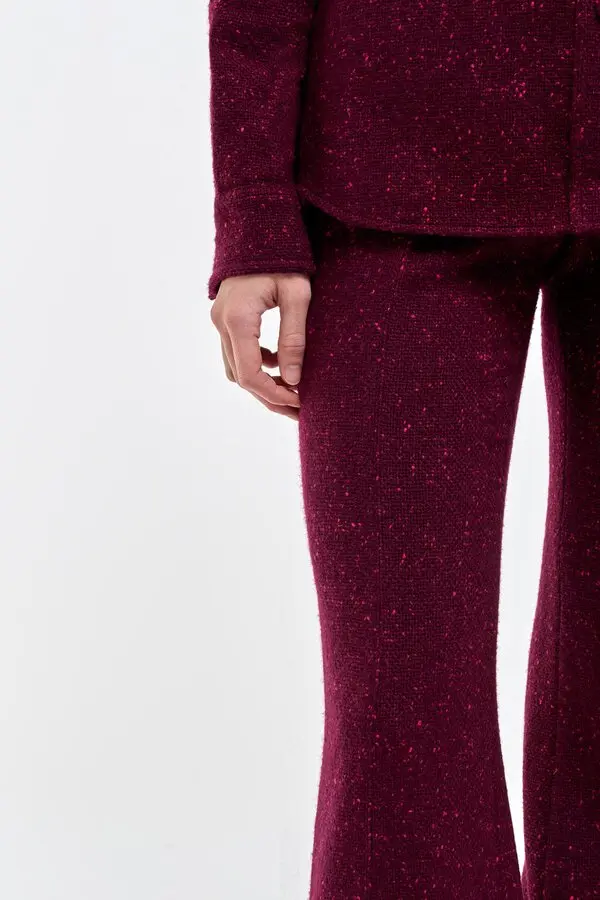 Gabriela Hearst Rhein Flare Pants - Bordeaux