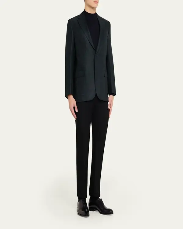 Brioni Cashmere Tonal Plaid Sport Coat