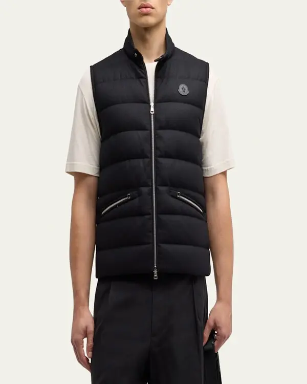 Moncler Gallienne Cashmere-blend Down Vest