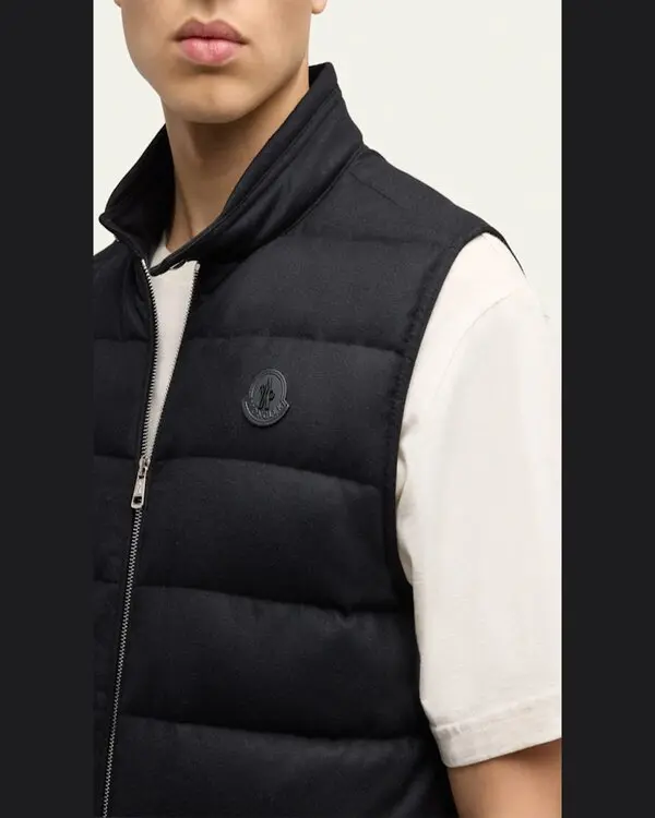 Moncler Gallienne Cashmere-blend Down Vest