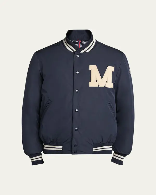 Moncler Lateltin Padded Varsity Bomber Jacket
