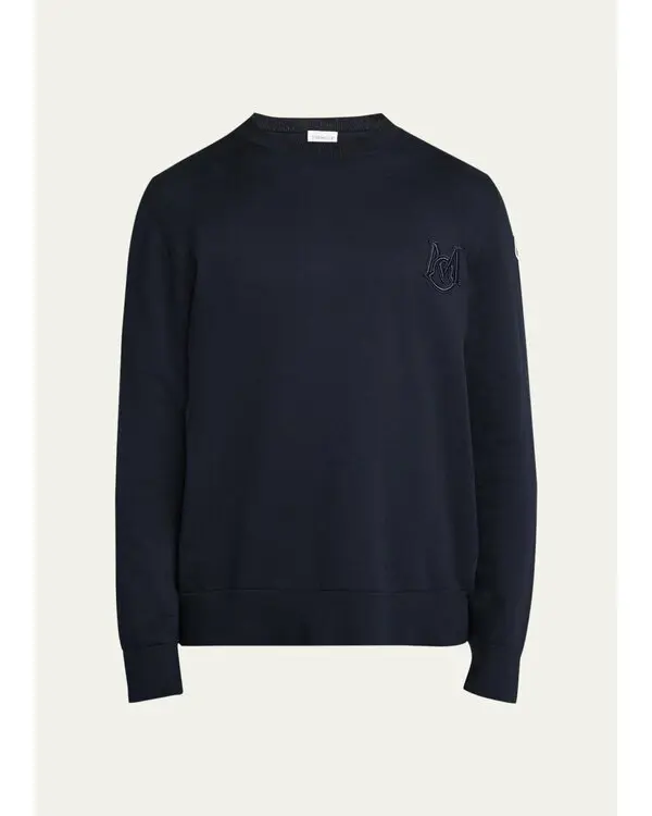 Moncler Logo Crewneck Sweater - Navy