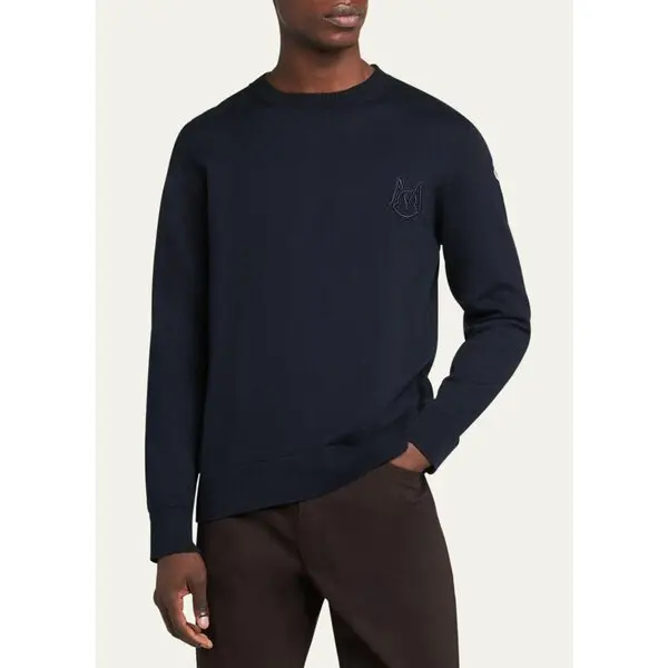 Moncler Logo Crewneck Sweater - Navy