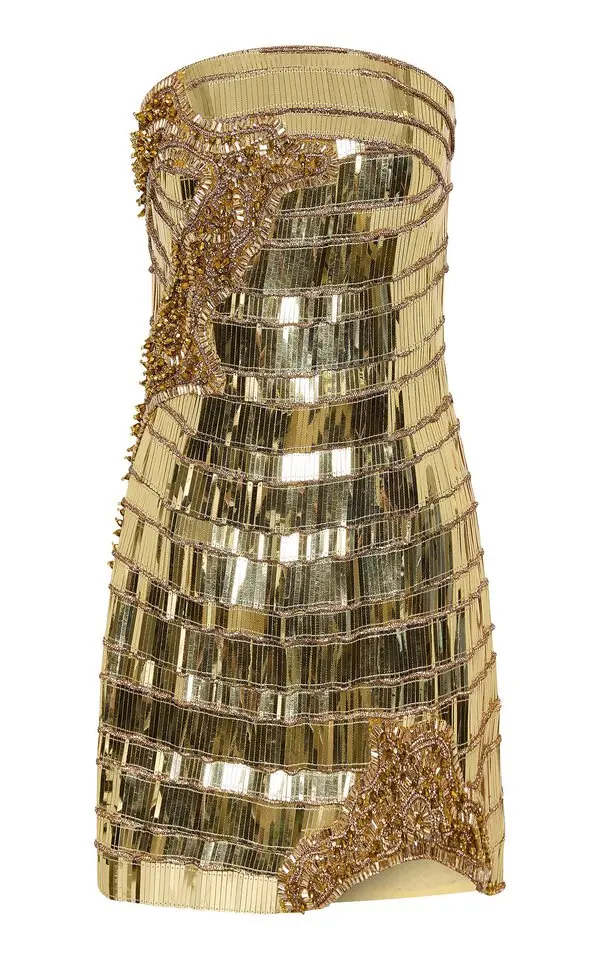 Rachel Gilbert Ariel Beaded Mini Dress