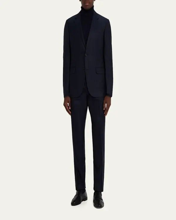 Zegna Wool Tonal Stripe Two-piece Suit - Nvy Strp