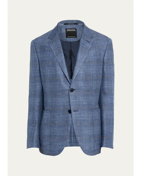Zegna Melange Windowpane Sport Coat