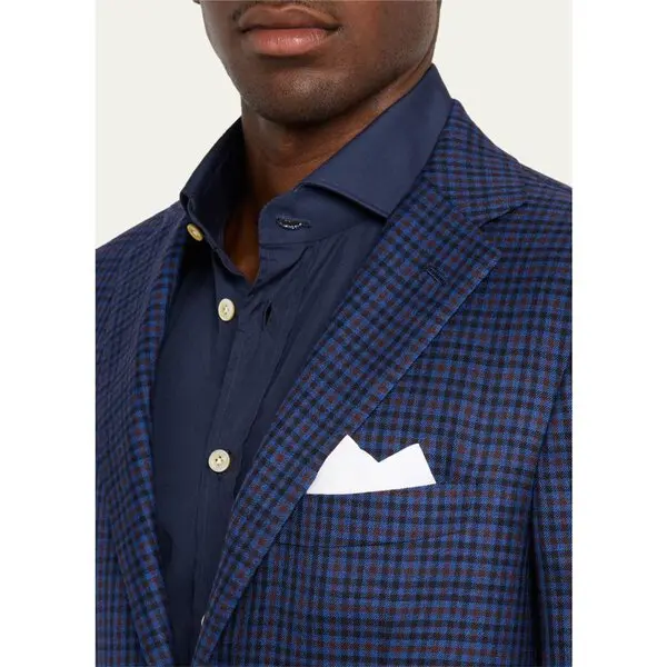 Kiton Cashmere Multi-check Sport Coat
