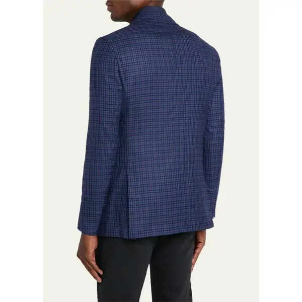 Kiton Cashmere Multi-check Sport Coat