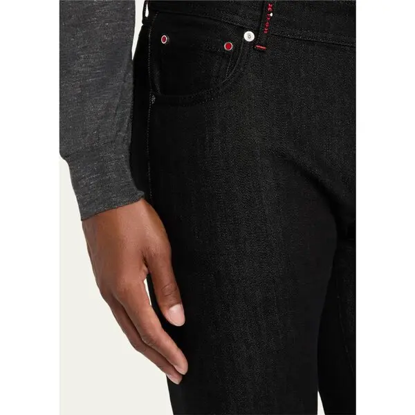 Kiton Straight-fit Jeans - Black