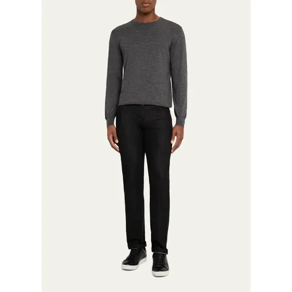 Kiton Straight-fit Jeans - Black