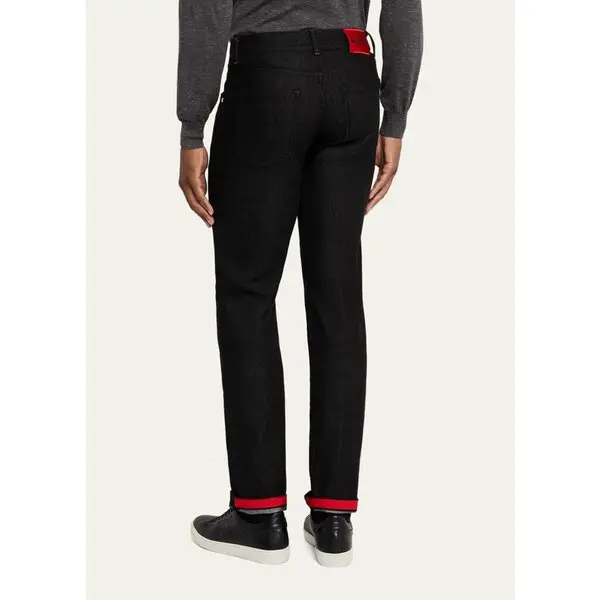 Kiton Straight-fit Jeans - Black
