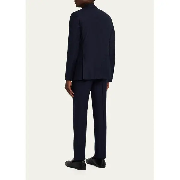Zegna Trofeo Wool Tonal Stripe Two-piece Suit - Navy