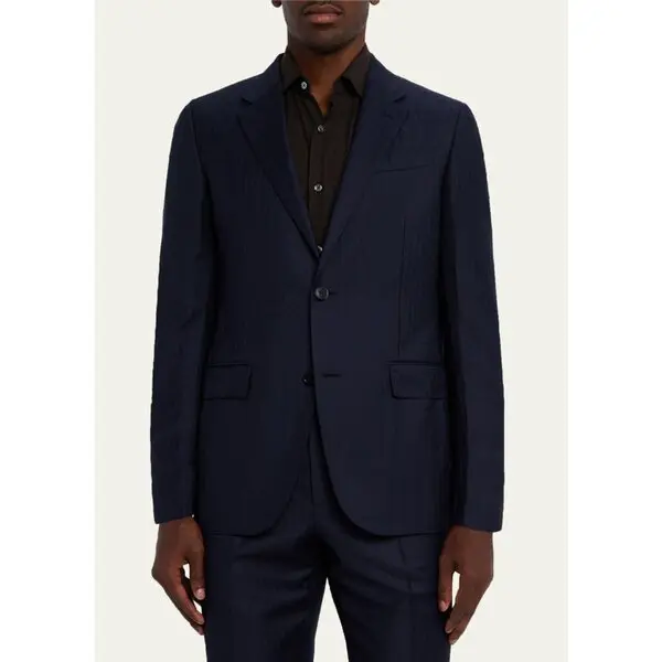 Zegna Trofeo Wool Tonal Stripe Two-piece Suit - Navy