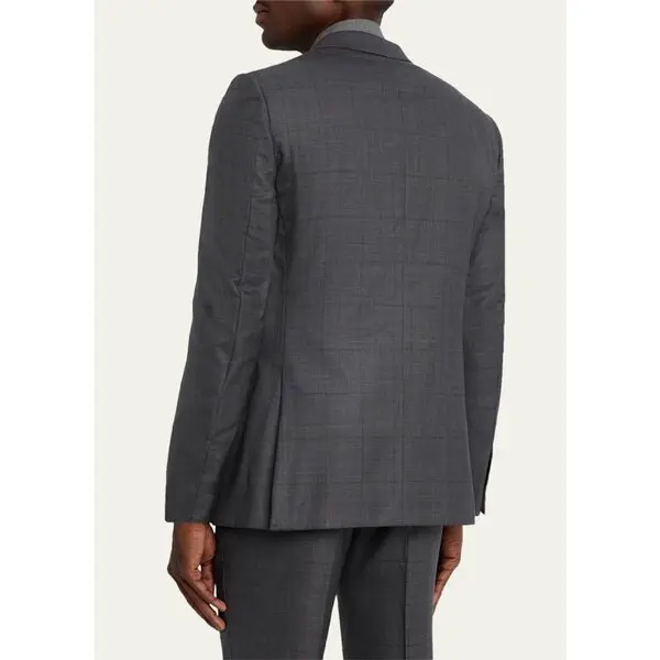 Zegna Tonal Plaid 15milmil15 Wool Suit - Gray