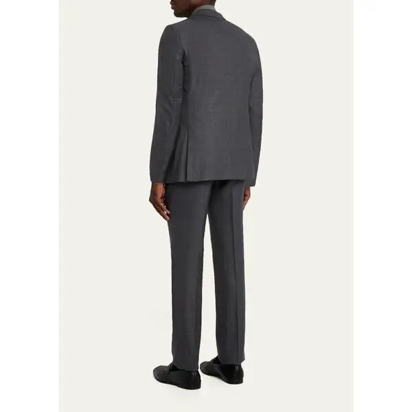 Zegna Tonal Plaid 15milmil15 Wool Suit - Gray
