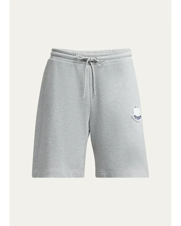Moncler Cotton Drawstring Shorts - Ltgray