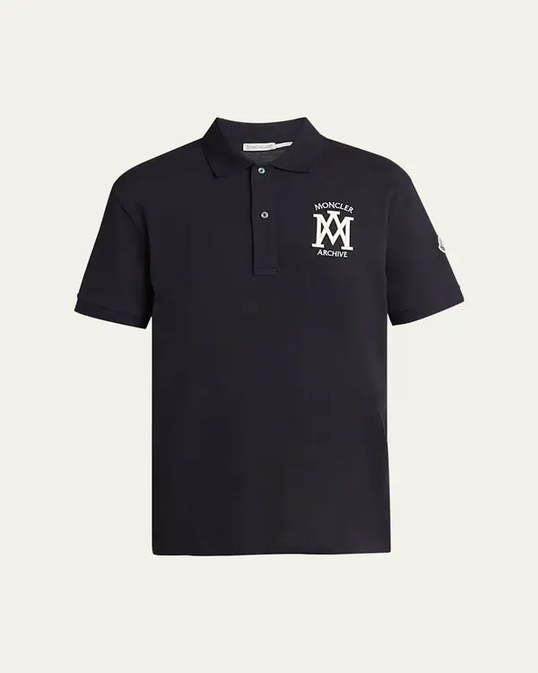 Moncler Cotton Archive Logo Polo Shirt