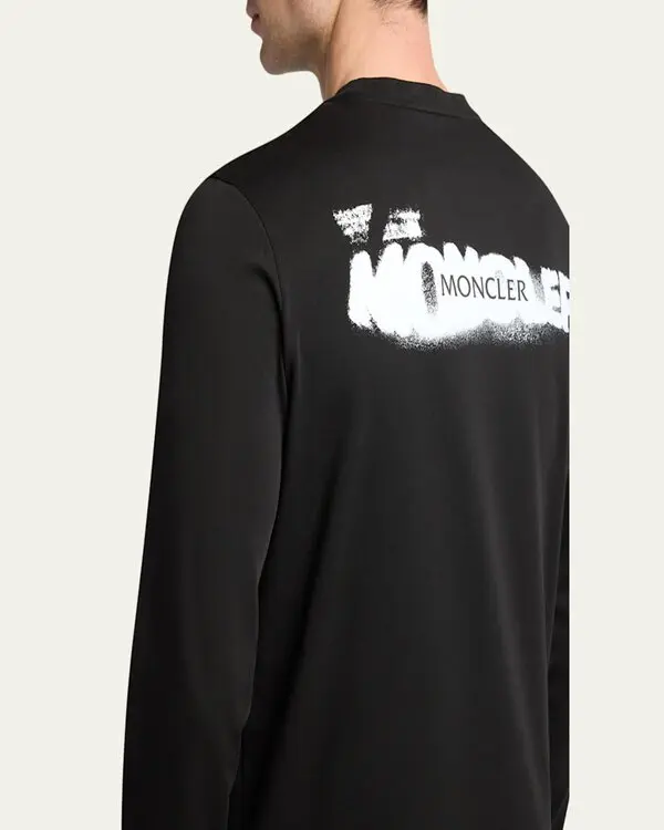 Moncler Cotton Graffiti Logo Long-sleeve T-shirt